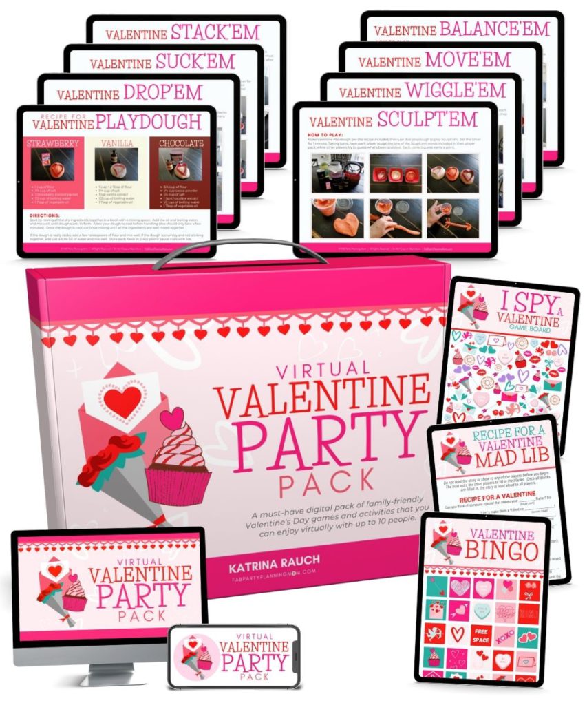 Virtual Valentine Party Pack Option - Flash Sale - FAB Party Planning Mom
